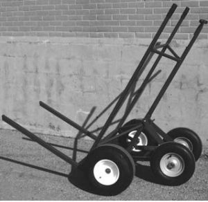 Fork cart with Helper wheels - Spar-Marathon Roofing Supplies